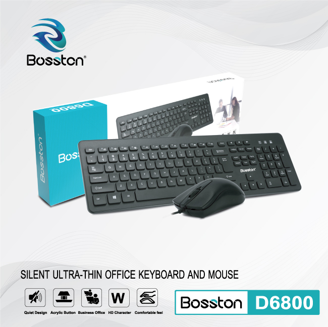 Combo bàn phím + Mouse Bosston D6800 Black